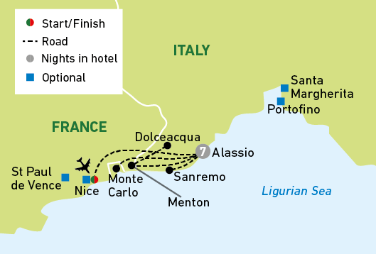 8 Day French & Italian Rivera tour for solo travellers
