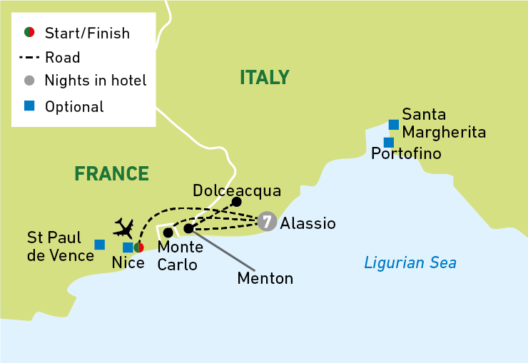 8 Day French & Italian Rivera tour for solo travellers